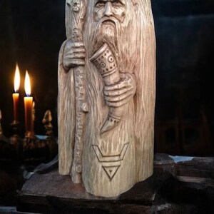 Veles Slavic God Statue Slavic Pantheon Pagan God Wooden Figurine Veles ...