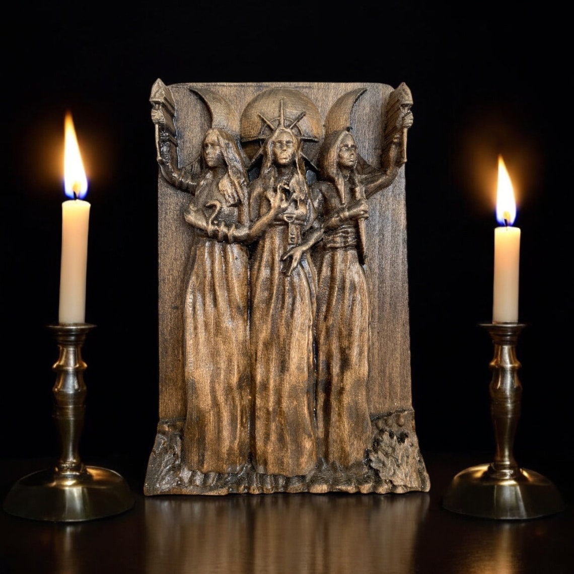 Hecate Statue Goddess Triple Goddess Hekate Goddess Hecate Altar Wicca ...