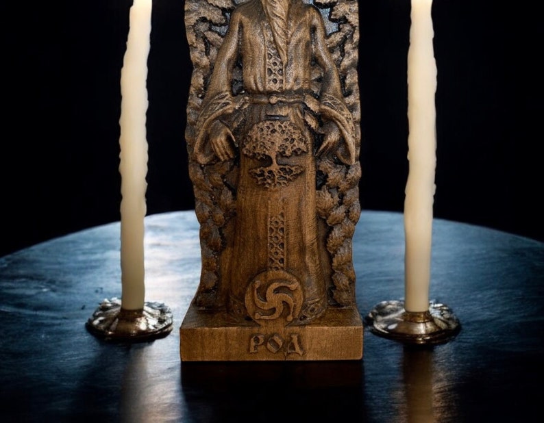 Rod Statue Slavic God Figurine Slavic Mythology Wooden Slavic Statue ...