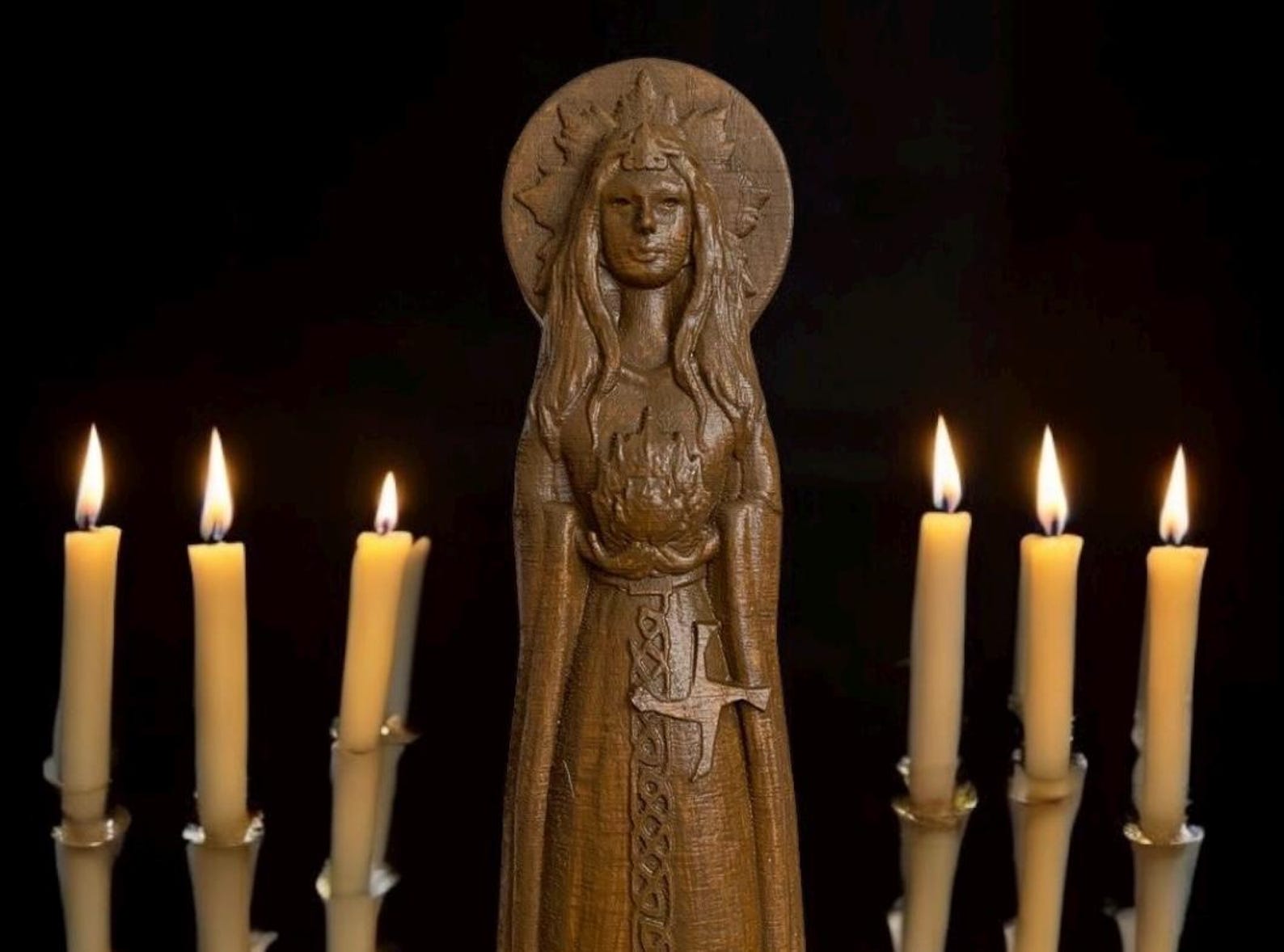 Brigid Celtic Goddess Brigid Irish Goddess Brigid Statue Celtic ...