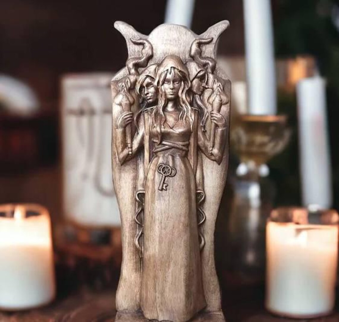 Hecate Magic Witch Goddess Hekate Wood Statue Greek Goddess Hecate ...