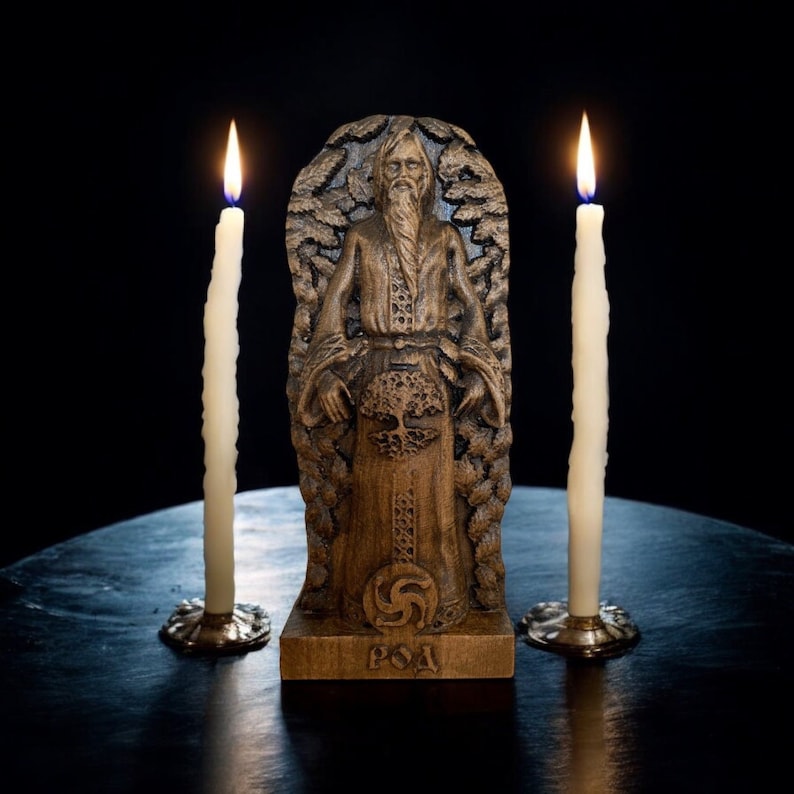Rod Statue Slavic God Figurine Slavic Mythology Wooden Slavic Statue ...