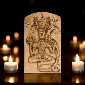 Cernunnos Statue Cernunno Cernun Celtic God Altar Statue Horned God ...