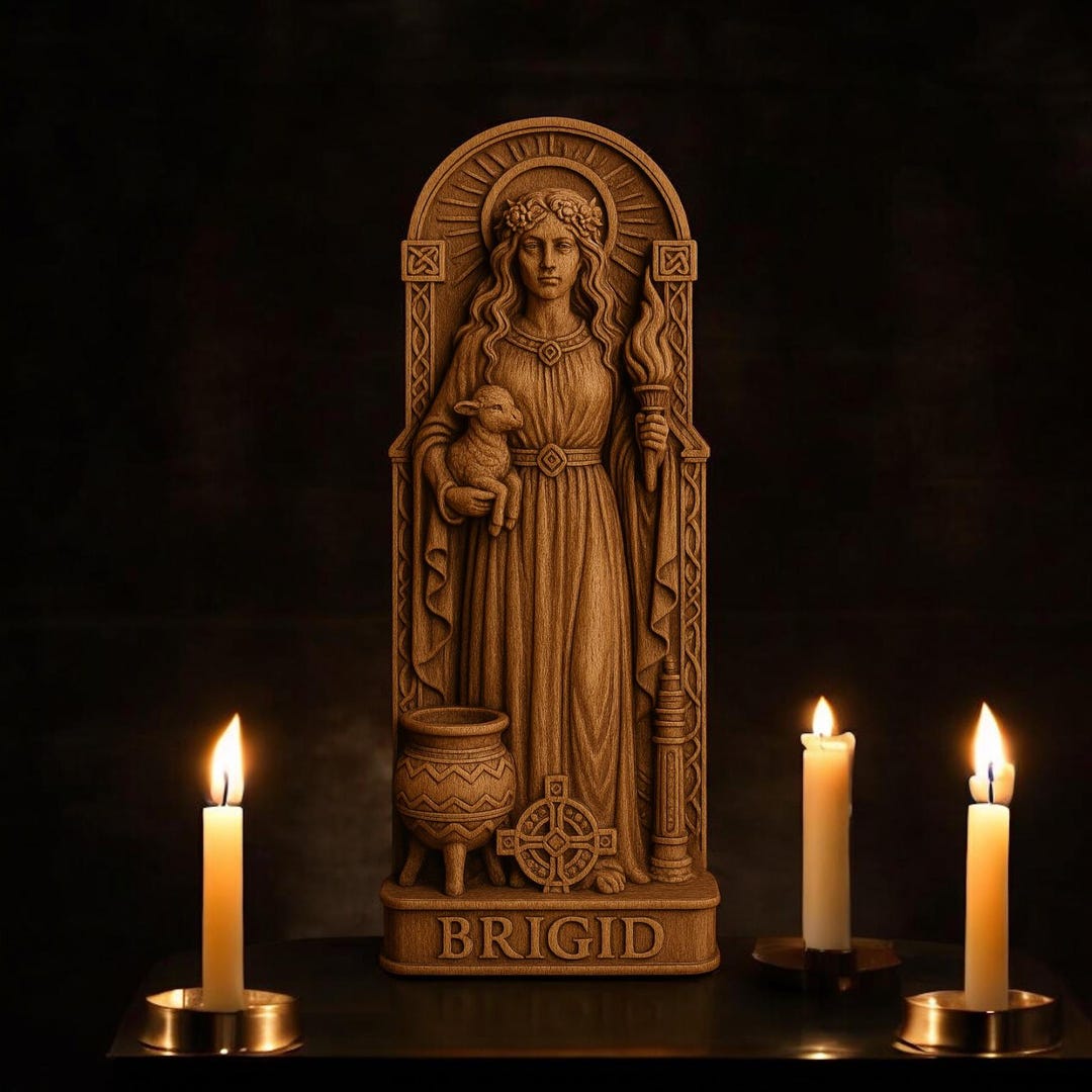 Brigid Celtic Goddess Pagan Altar Decor Brigid Irish Goddess Celtic ...
