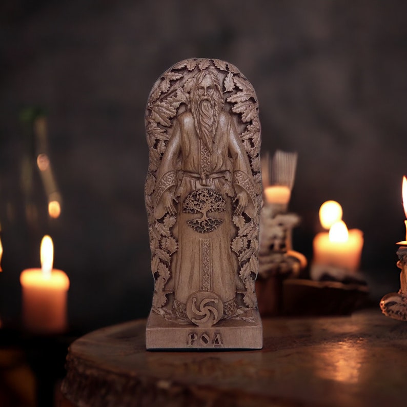 Rod Statue Slavic God Figurine Slavic Mythology Wooden Slavic Statue ...