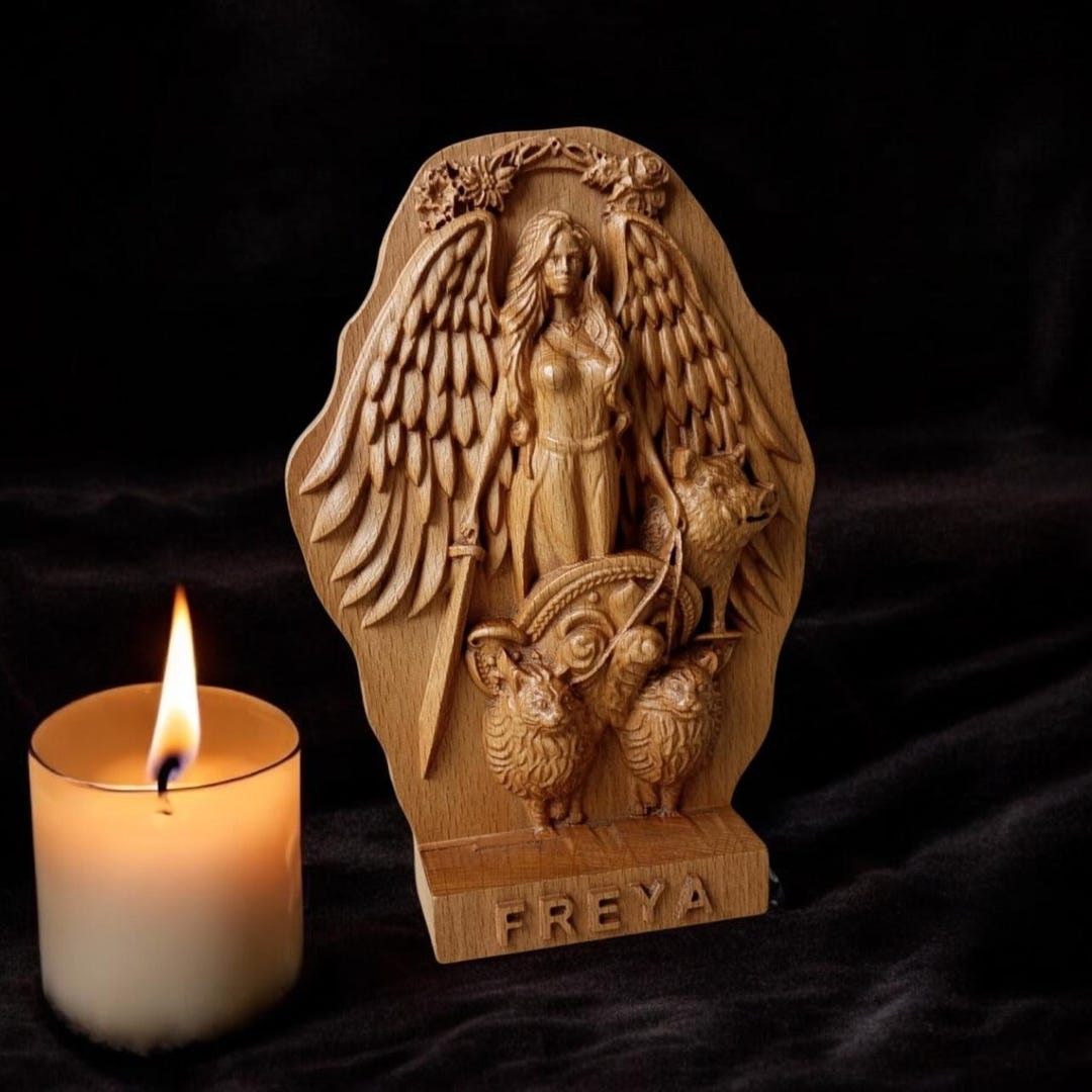 Freya Norse Pantheon Viking Pagan Heathen Goddess Scandinavian Altar ...