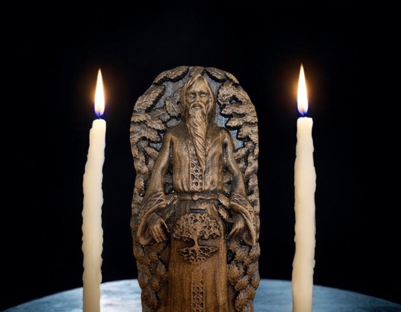 Rod Statue Slavic God Figurine Slavic Mythology Wooden Slavic Statue ...