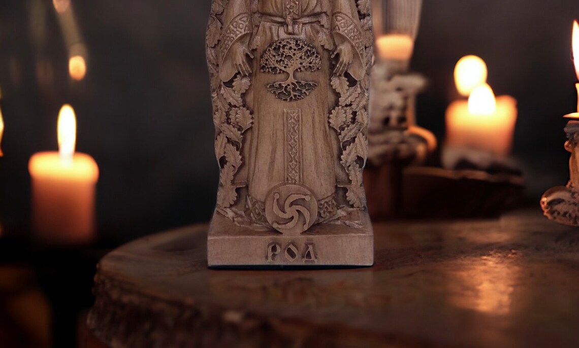 Rod Statue Slavic God Figurine Slavic Mythology Wooden Slavic Statue ...