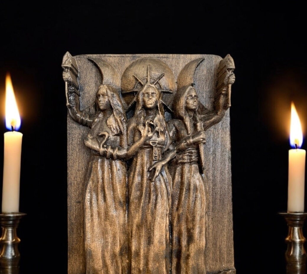 Hecate Statue Goddess Triple Goddess Hekate Goddess Hecate Altar Wicca ...