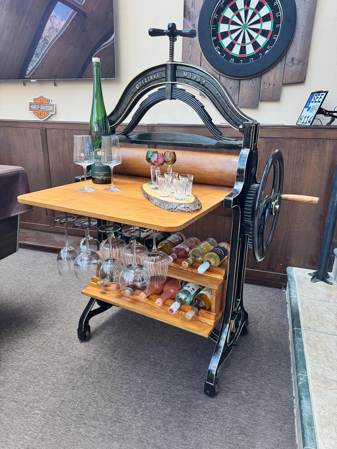 Home Bar - Restored Mangle *real Eye-catcher/unique Piece" - Etsy