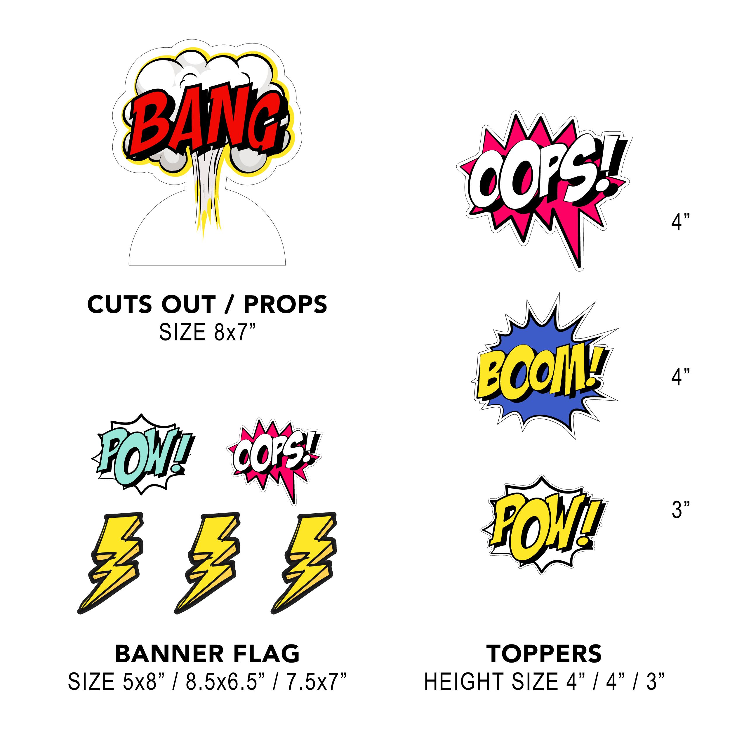 Super Heroes Birthday Boy Bundle Party. DIY Printable Party Set ...
