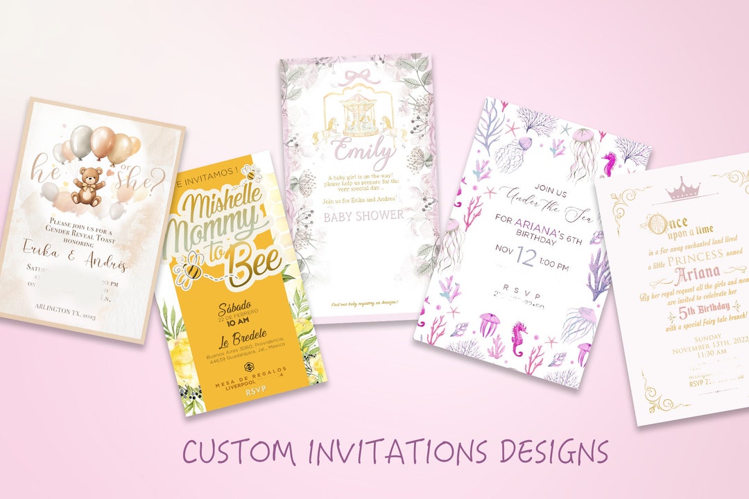 Custom Invitation Design Made to Order Invitation Customized Digital ...