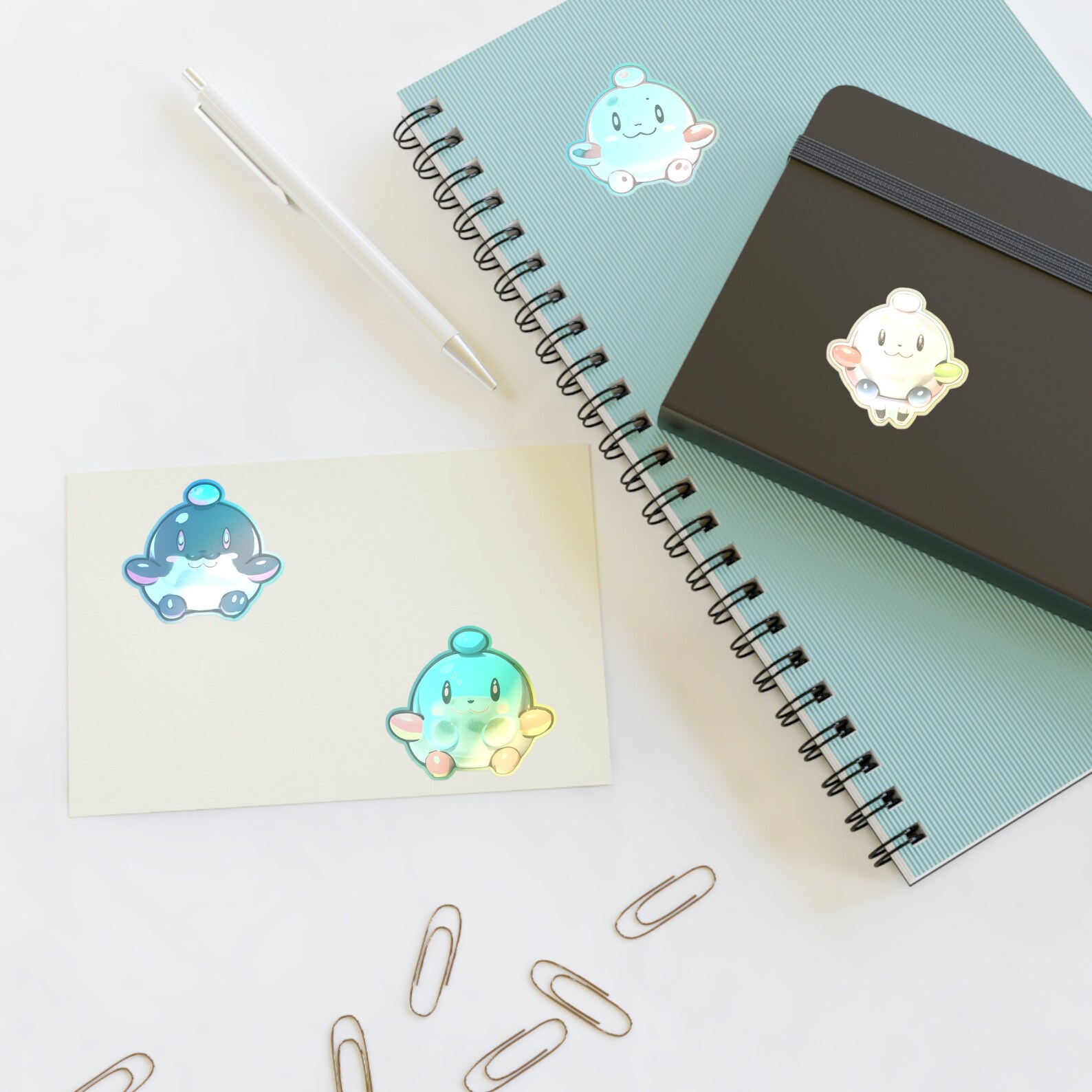 Cute Chibis Sticker Set 4 Kawaii Creature Vinyl Stickers, Available in ...