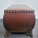 Leather Finish Tea Storage /box /chest/trunk With Nail Head Trim - Etsy