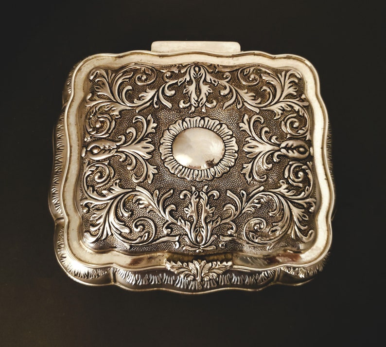 Godinger Silver Plate Jewelry Box Hollywood Regency - Etsy