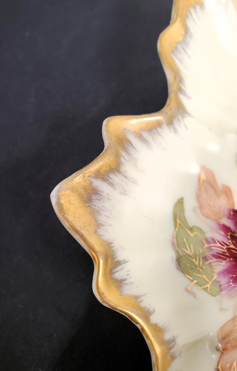 Vintage Kalk Porcelain Divided Dish With Cloisonne Style Painted ...