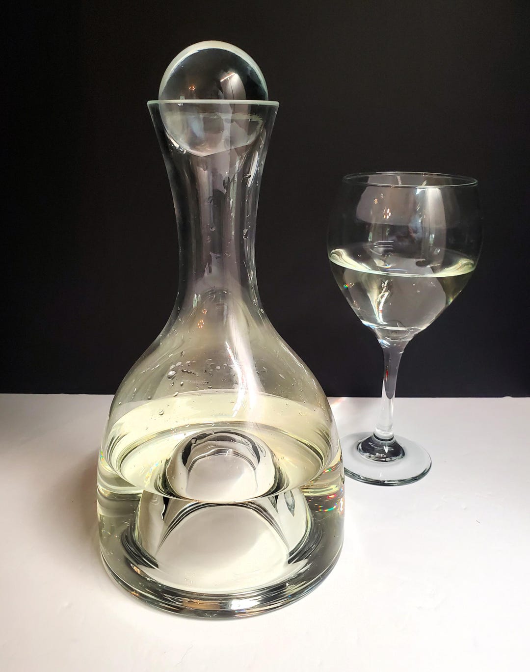 Large Capacity Glass Wine Carafe With Sphere Stopper - Etsy