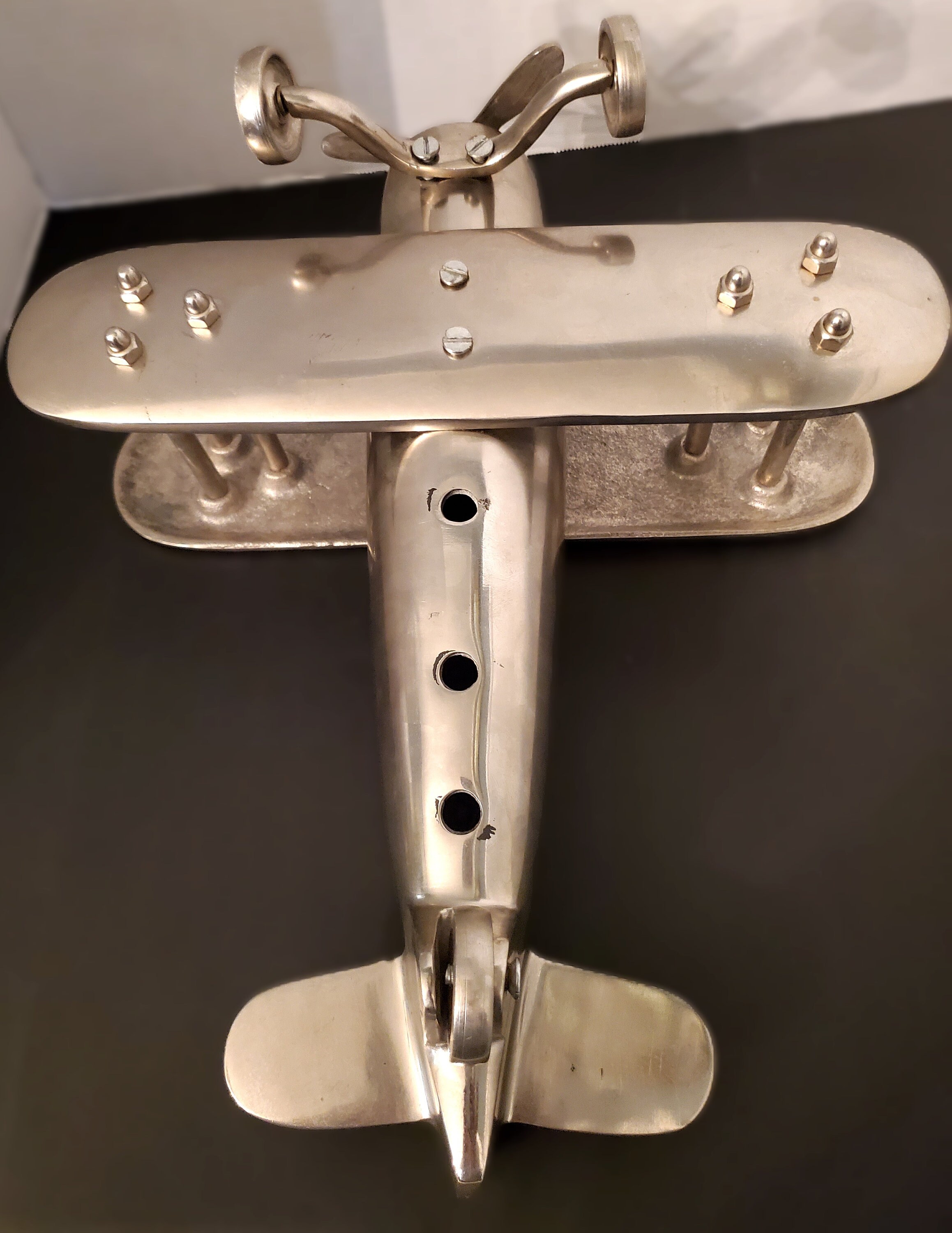 Large Decorative Metal Biplane 15 Long - Etsy