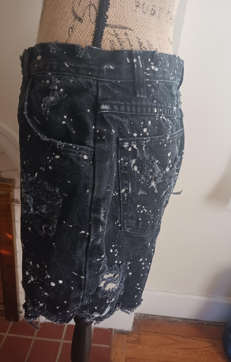 Gitano Black Cut off Distressed Shorts - Etsy