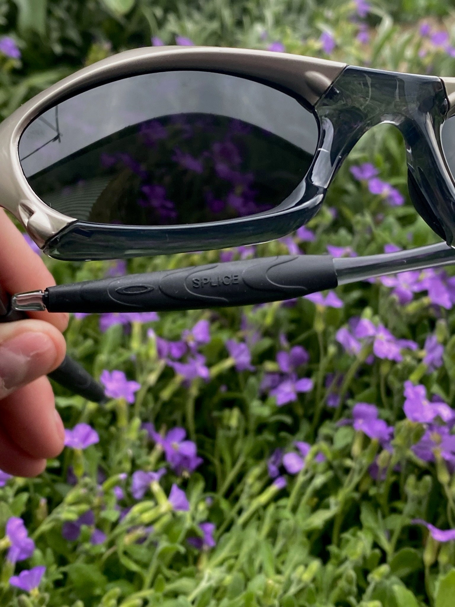 Sunglasses Oakley Splice Grey Etsy
