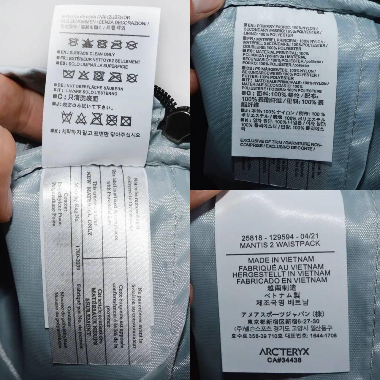 Arc’teryx Mantis 2 Waist Pack Gorpcore Shoulder Bag Black Carhartt Wip ...