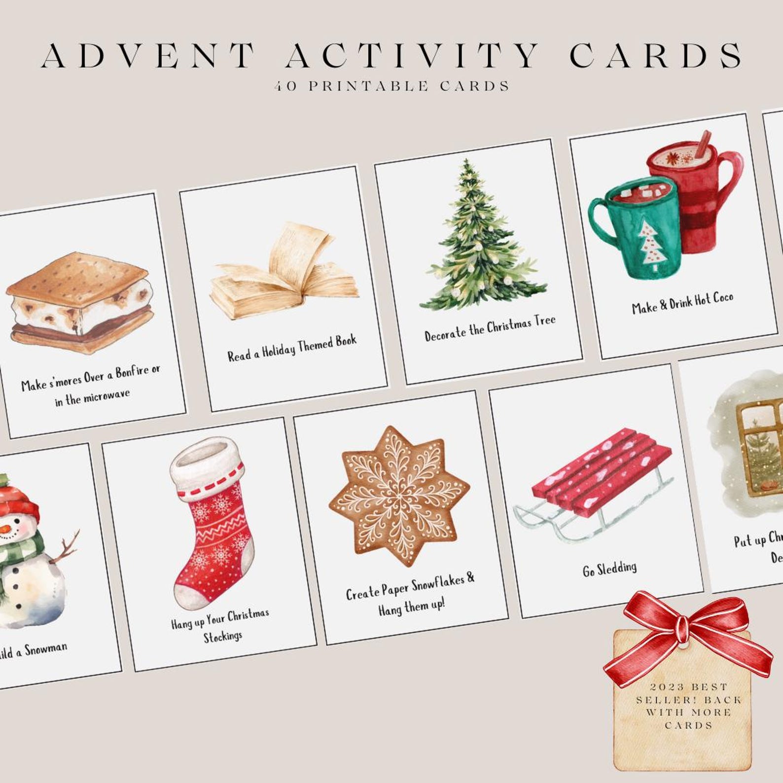 Advent Activity Cards for Kids | Holiday Season | Play & Fun ...