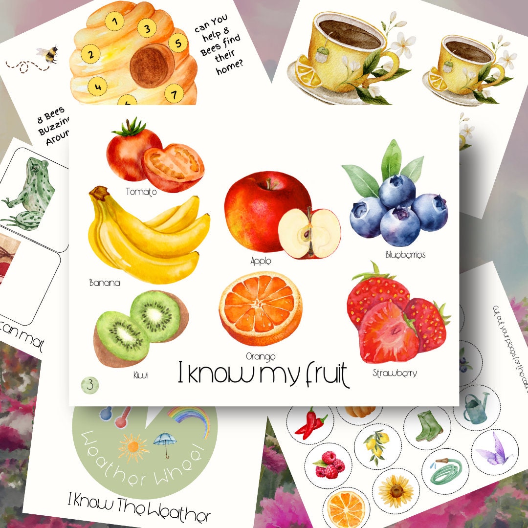 My Garden Busy Book Busy Book Homeschooling Spring Busy Book Toddler ...