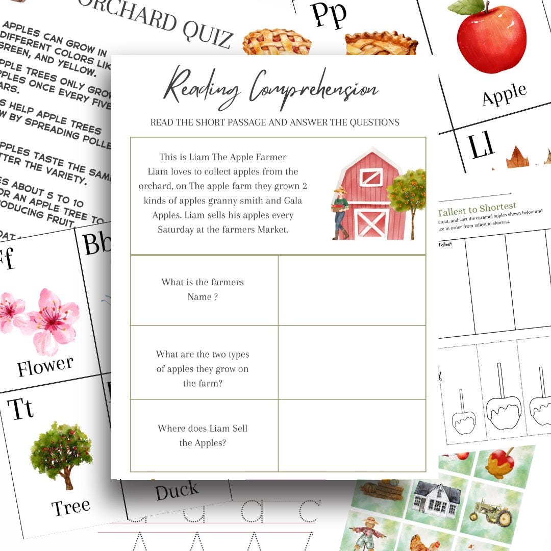 Apple Orchard Unit Study Printable | Fun & Educational Activities for ...