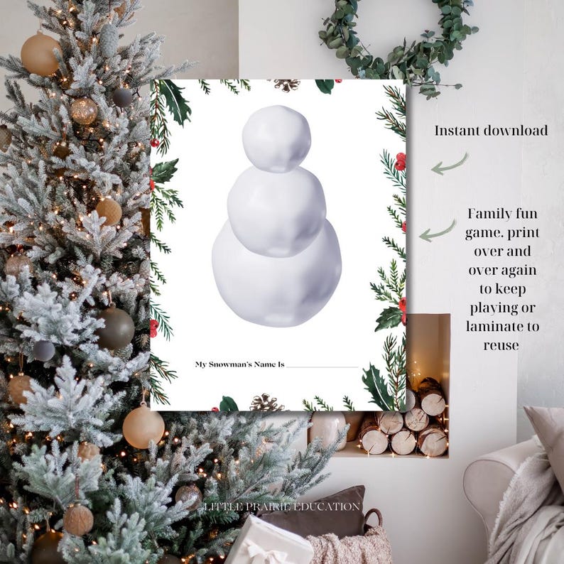 Build a Snowman Game Printable Game Homeschooling Fun Educational Games ...