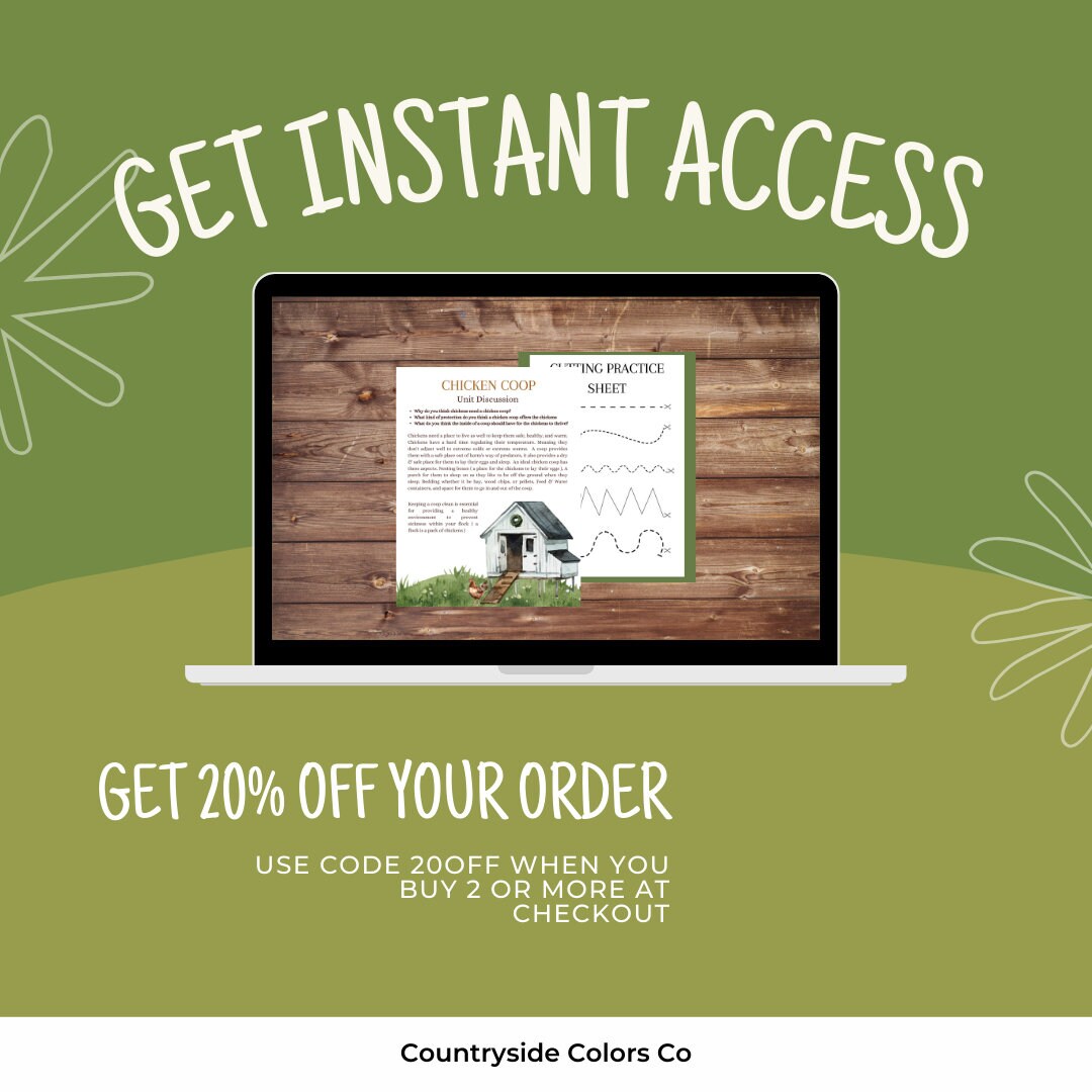 CHICKEN UNIT STUDY Farm Life Homeschool Instant Downloadable Pdf ...