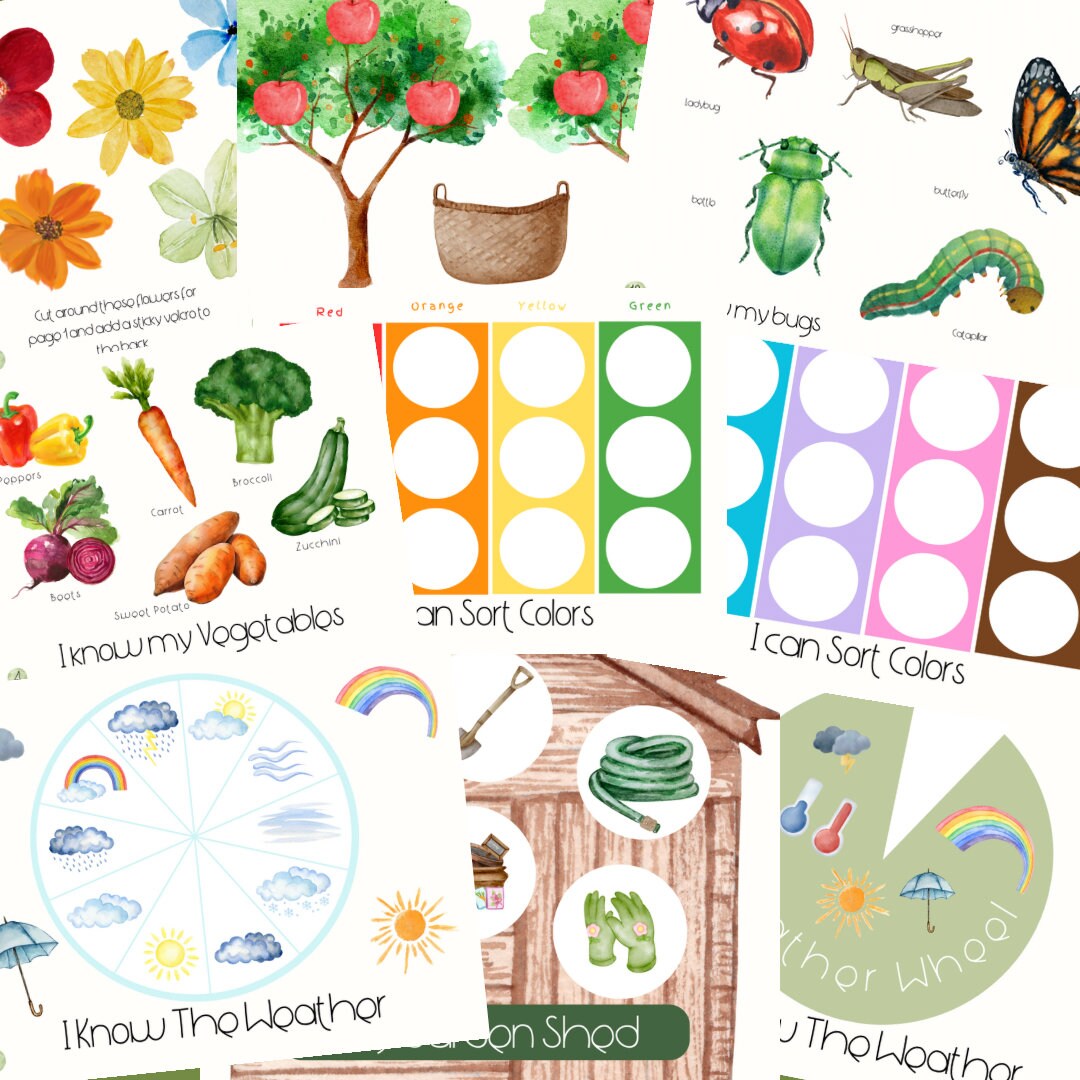 My Garden Busy Book Busy Book Homeschooling Spring Busy Book Toddler ...