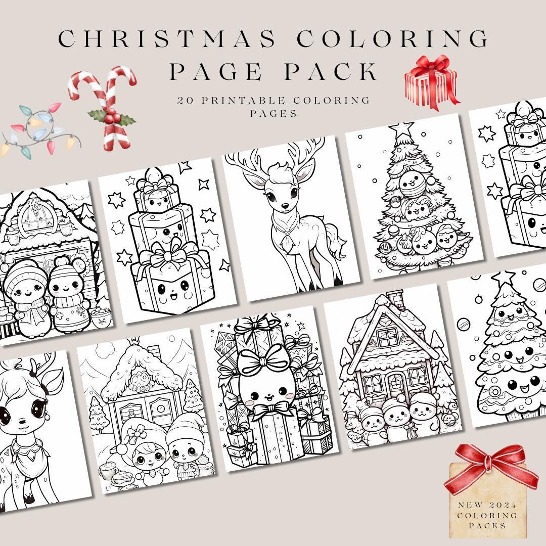 Christmas Coloring Pages Coloring Page Printable Pack Fun Kids ...