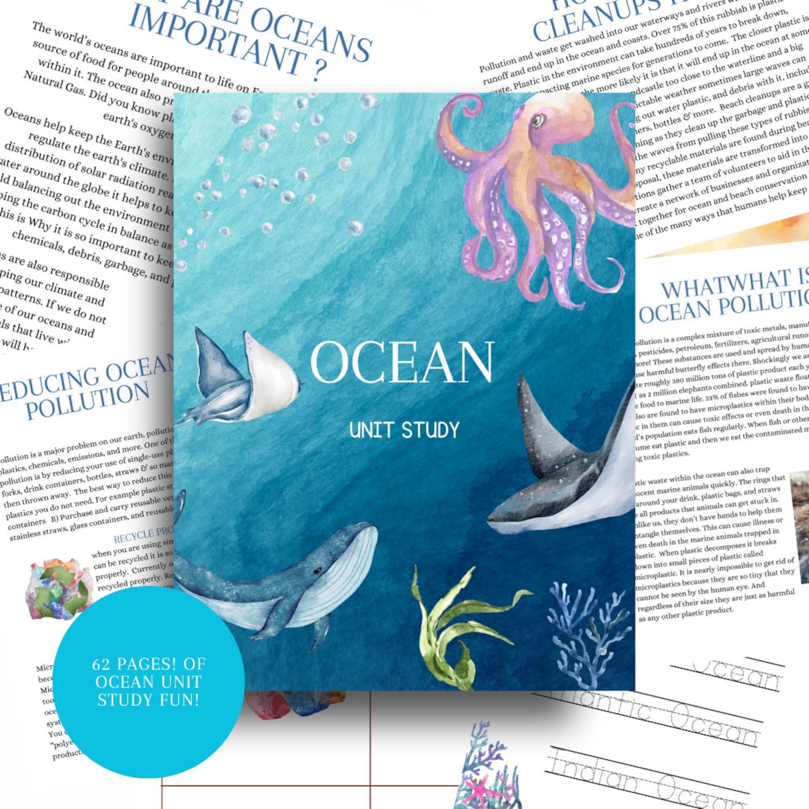 Ocean Unit Study | Nature School | Educational Printable | Homeschool ...