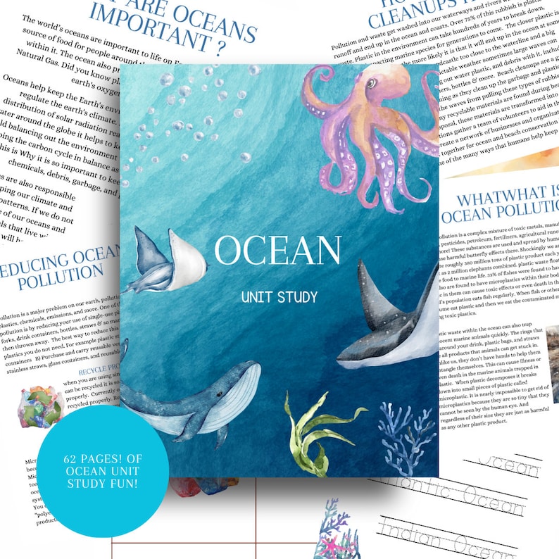 Ocean Unit Study | Nature School | Educational Printable | Homeschool ...