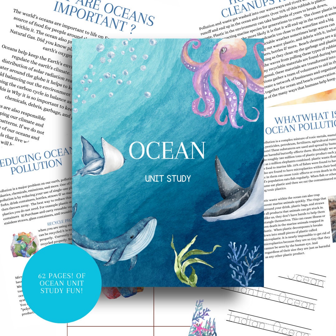 Ocean Unit Study | Nature School | Educational Printable | Homeschool ...