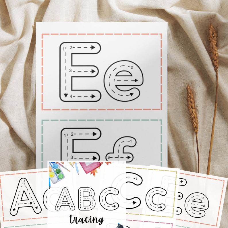 ABC Tracing Card Printable | Homeschool | English Education ...
