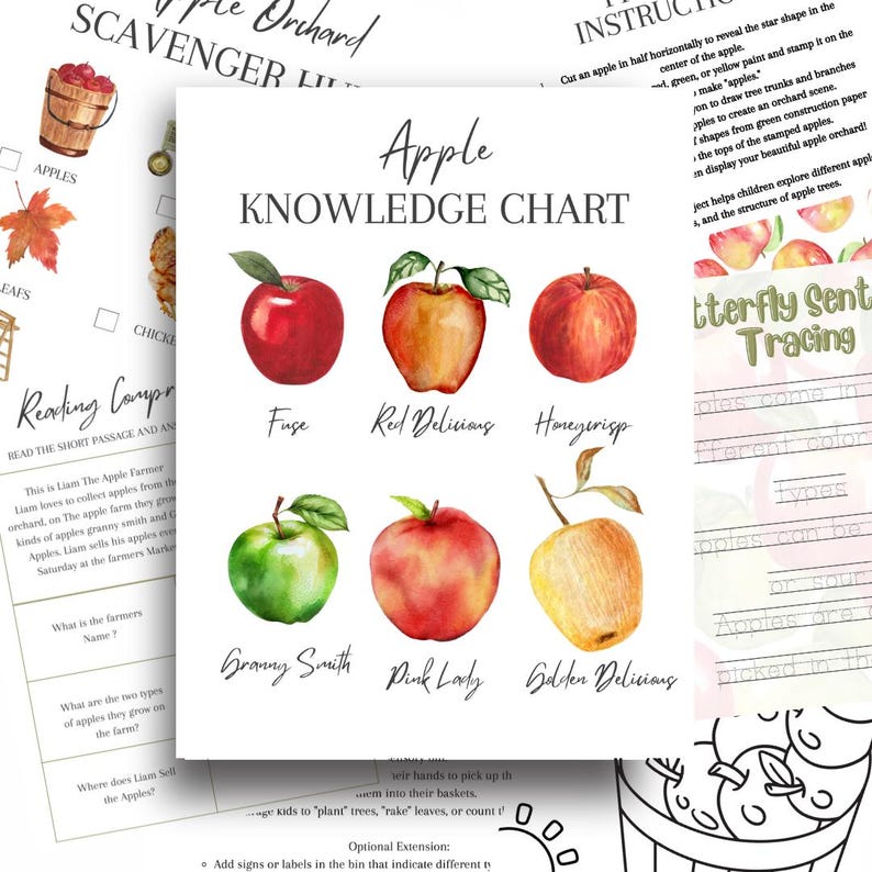 Apple Orchard Unit Study Printable | Fun & Educational Activities for ...