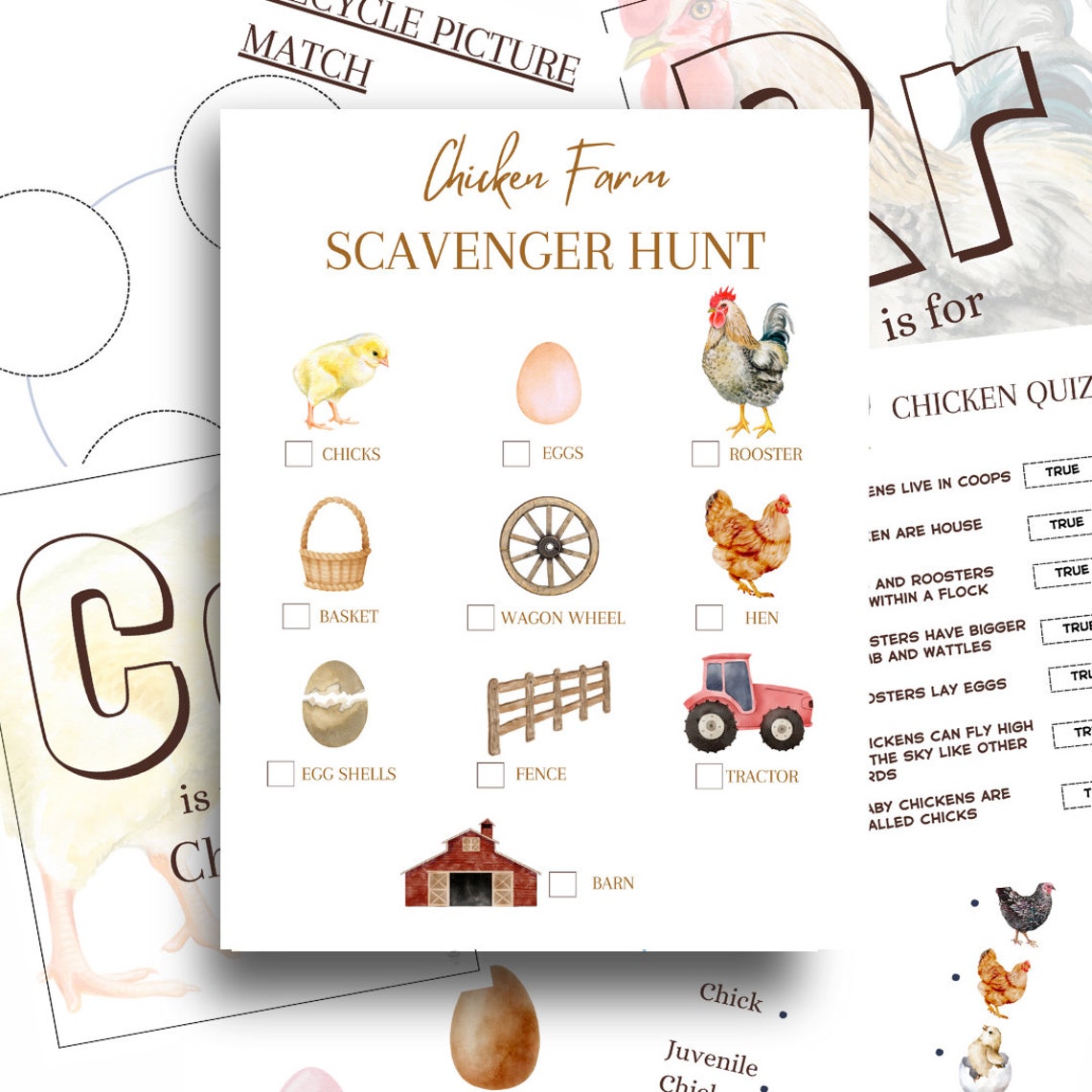 CHICKEN UNIT STUDY | Farm Life | Homeschool | Instant Downloadable Pdf ...