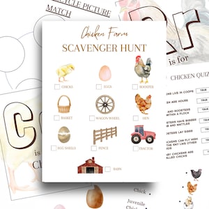 CHICKEN UNIT STUDY | Farm Life | Homeschool | Instant Downloadable Pdf ...