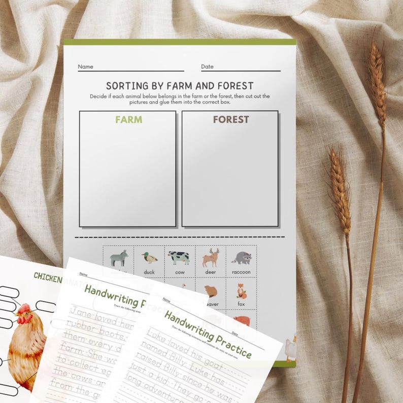 Farm Unit Study Printable | Farm Animals & Anatomy | Farm to Fork ...