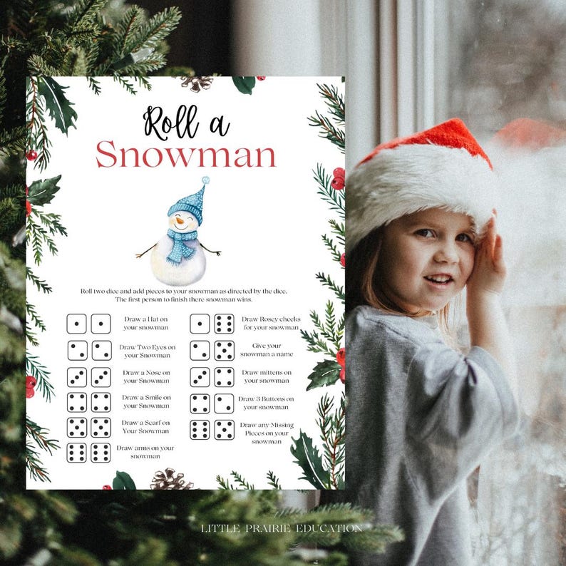 Build a Snowman Game | Printable Game | Homeschooling | Fun Educational ...