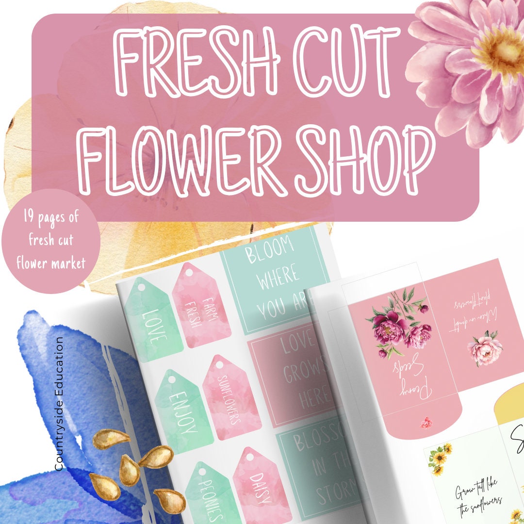 Dramatic Pretend Play| Flower Shop Printables for Kids| Flower Garden ...