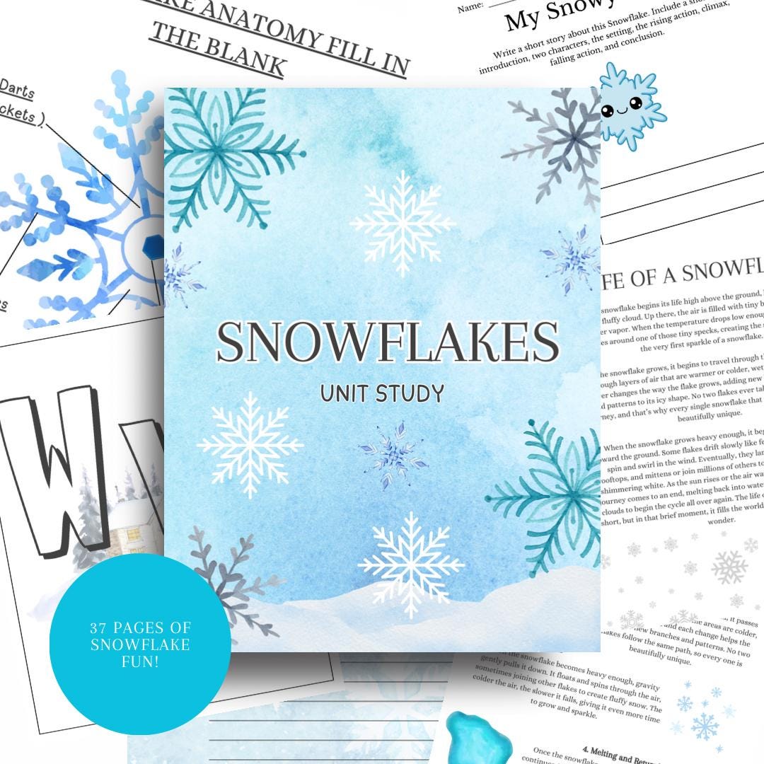 Learning About Snowflakes | A Homeschool Unit Study Exploring the ...