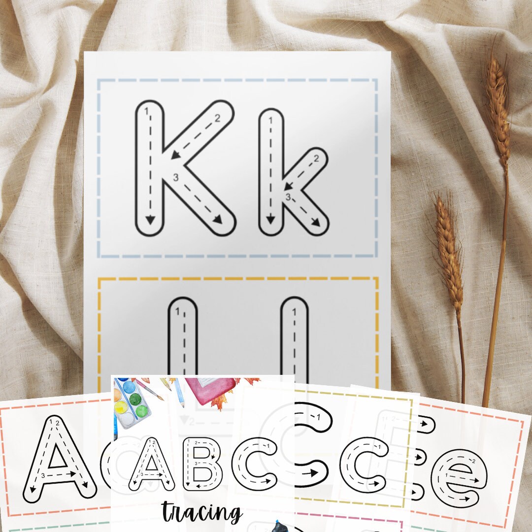 ABC Tracing Card Printable | Homeschool | English Education ...
