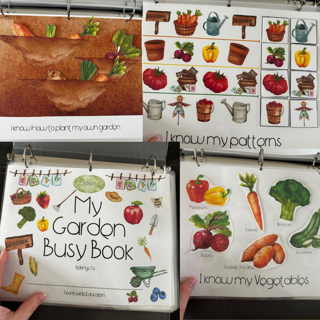My Garden Busy Book Busy Book Homeschooling Spring Busy Book Toddler ...