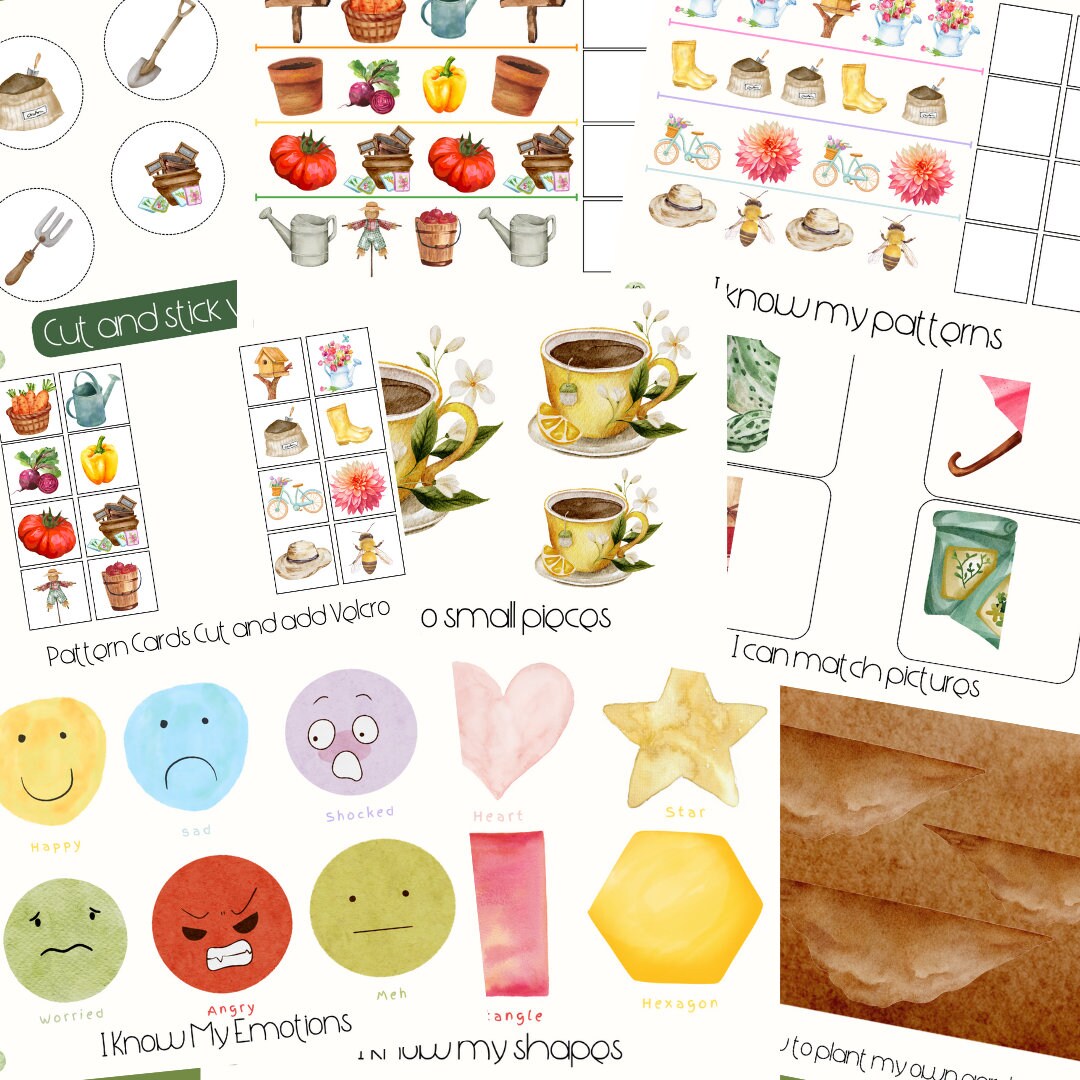 My Garden Busy Book Busy Book Homeschooling Spring Busy Book Toddler ...