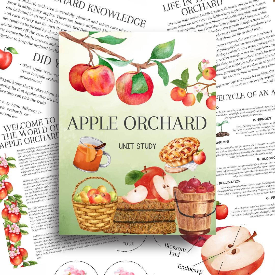 Apple Orchard Unit Study Printable | Fun & Educational Activities for ...