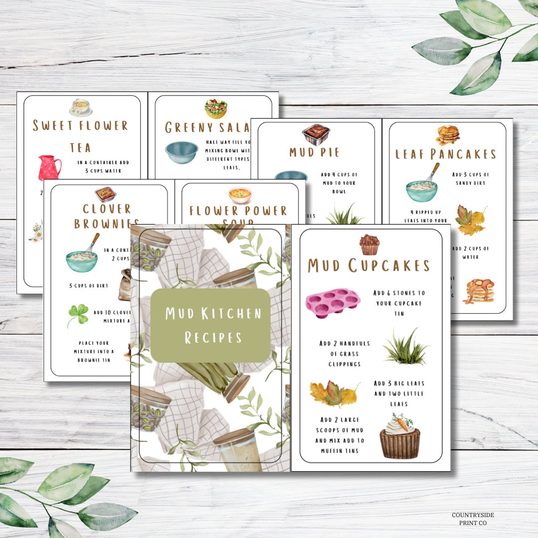 Printable Mud Kitchen Recipe Cards | Educational Learning Resources ...