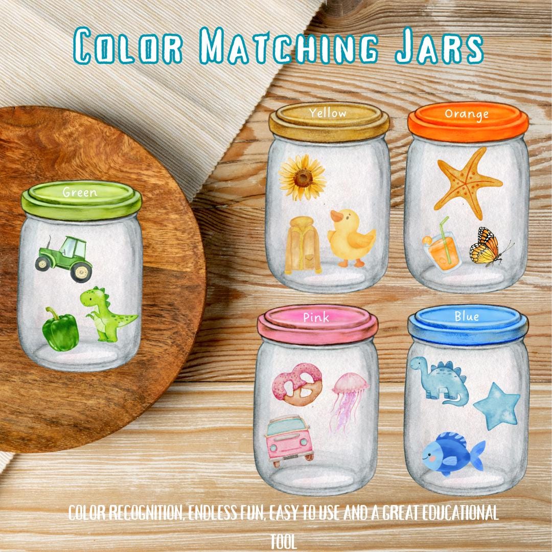 Color Matching Jars Activity for Kids | Toddlers | Educational Matching ...
