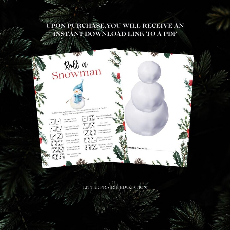 Build a Snowman Game | Printable Game | Homeschooling | Fun Educational ...